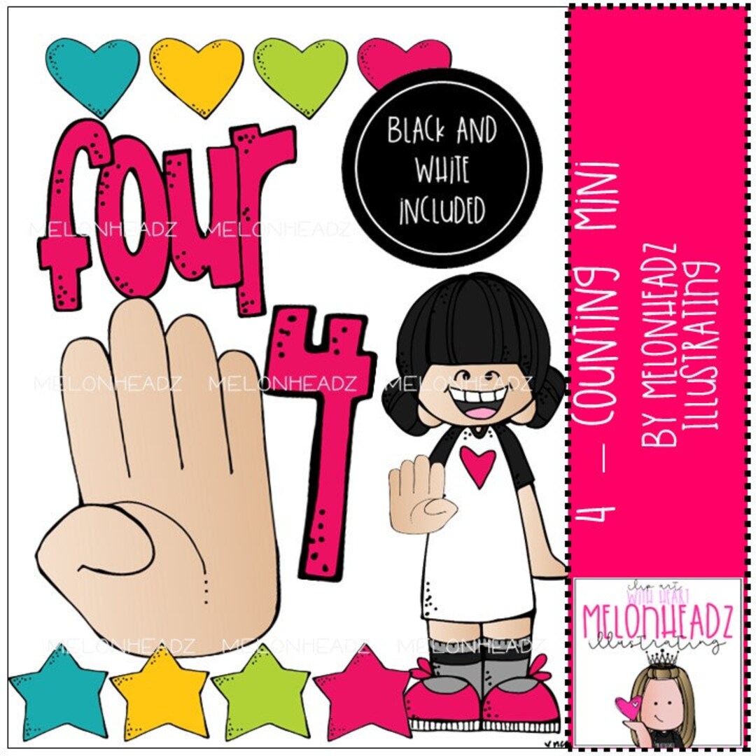 4 Imágenes prediseñadas de conteo Sellos Digi Mini - Etsy España
