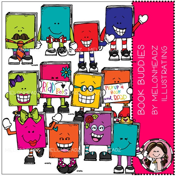Book Buddies Clip Art | Etsy
