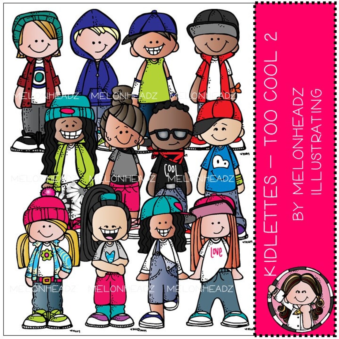 Kidlettes Clip Art Too Cool 2 - Etsy