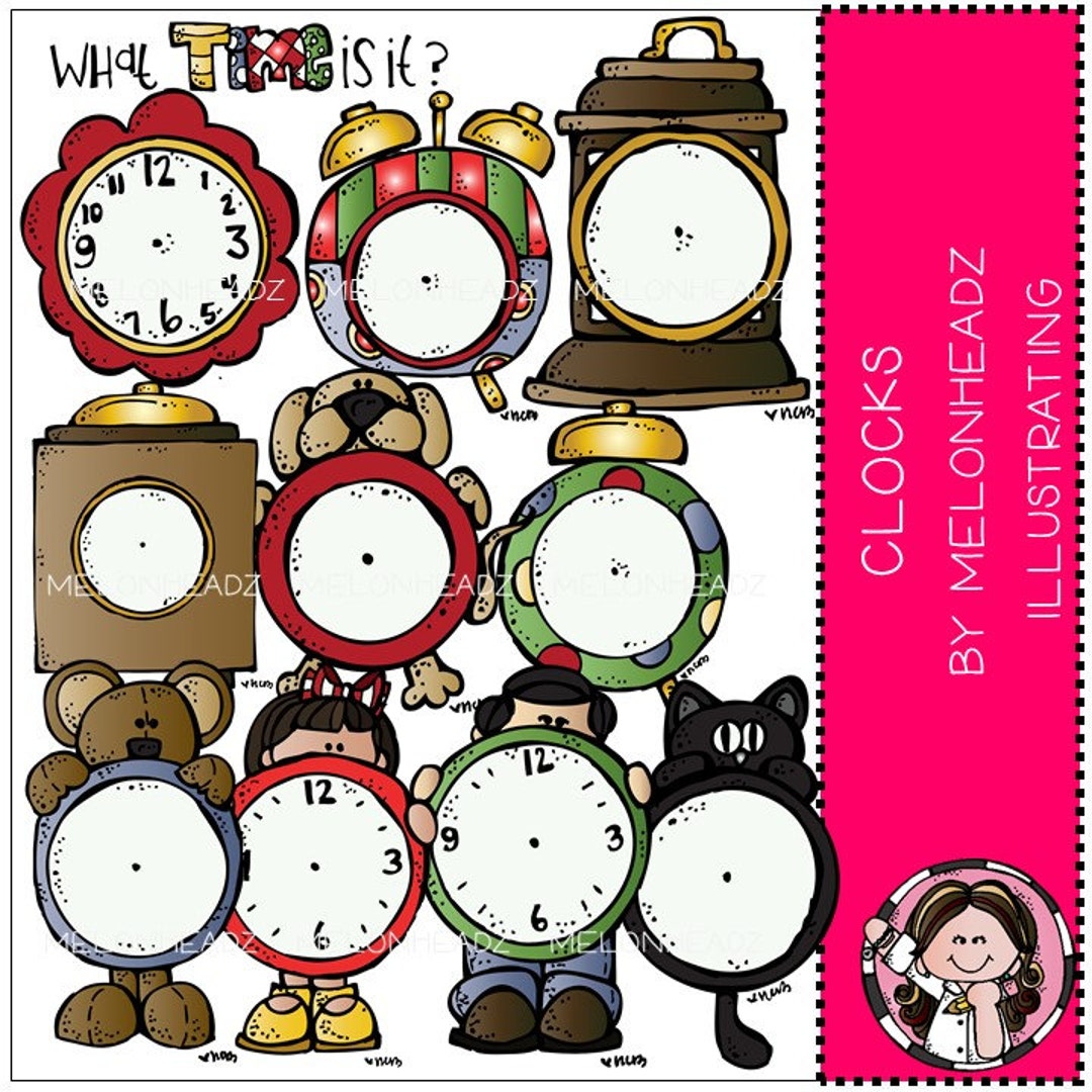 Clock Clip Art - COMBO PACK - Etsy