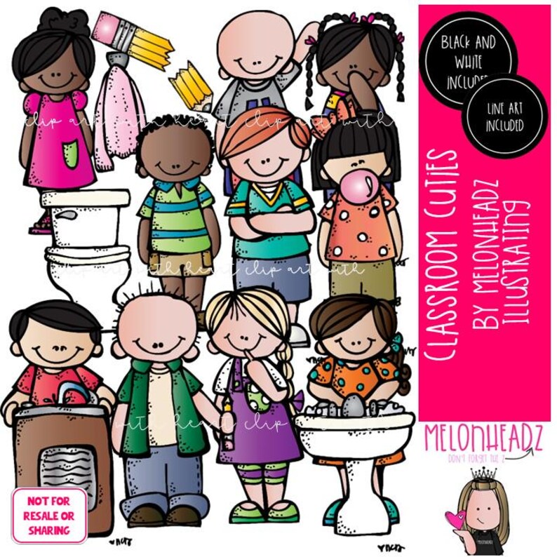 Classroom Cuties Clip Art, Class Jobs, Rules COMBO PACK - Etsy