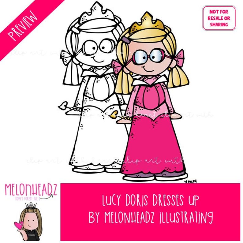 Lucy Doris Dresses up Clip Art, Halloween, Melonheadz Character COMBO ...
