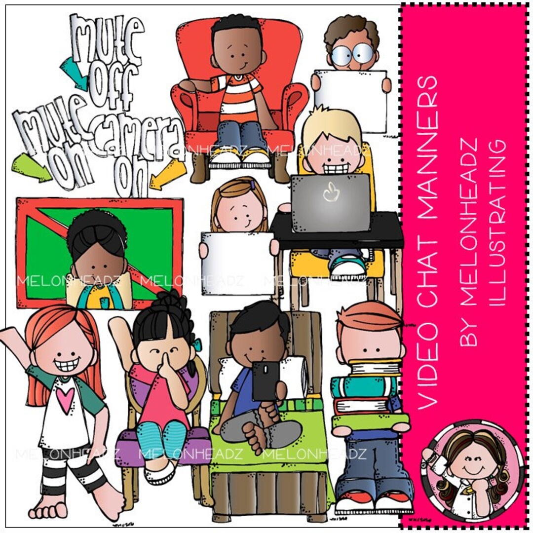 Video Chat Clip Art for Distance Learning - COMBO PACK - Etsy