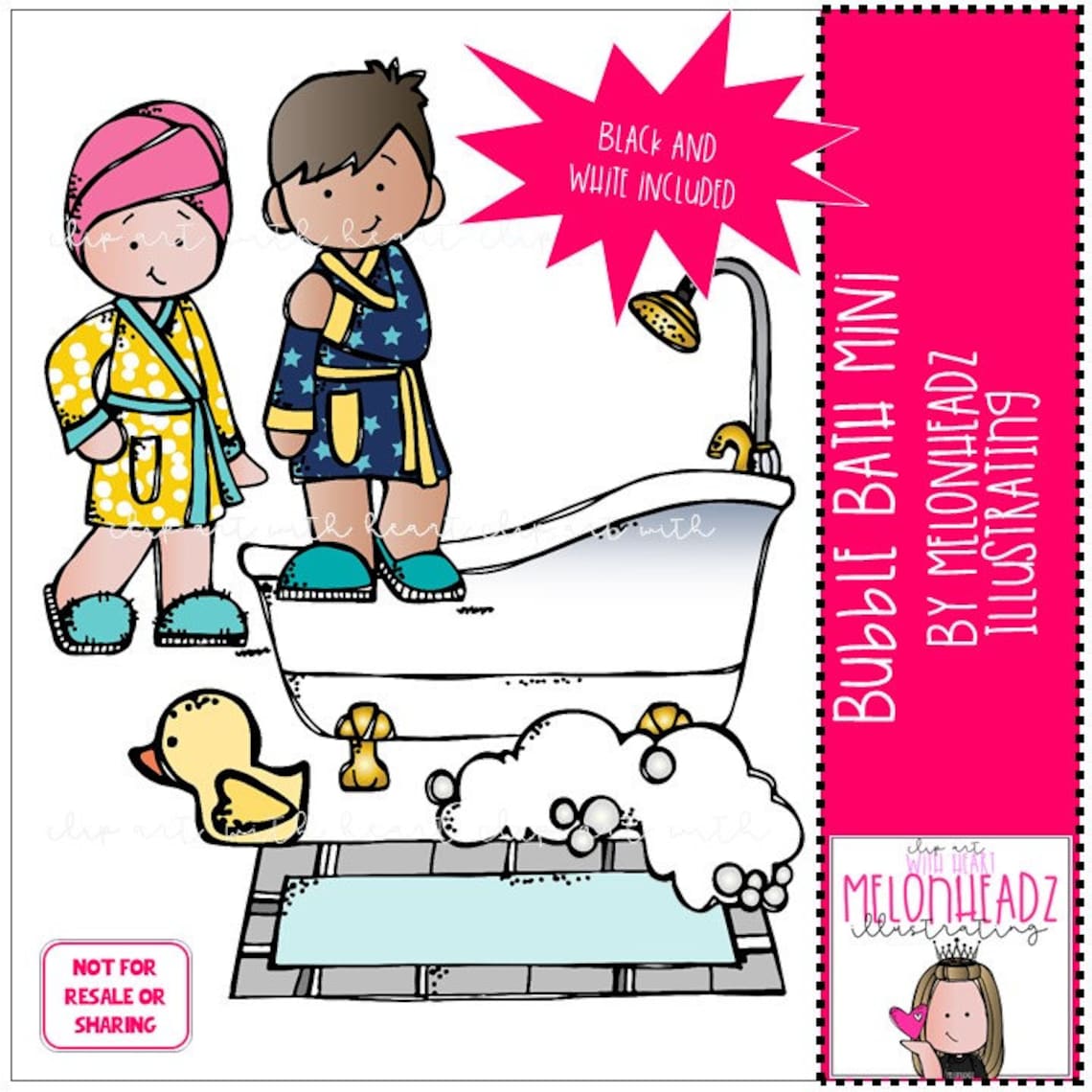 Bubble Bath Clip Art Mini | Etsy