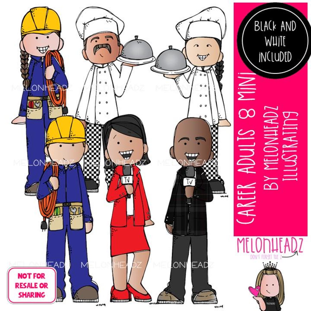 Career Adults Clip Art Set 8 Job Clip Art Occupation Clip Art Mini - Etsy