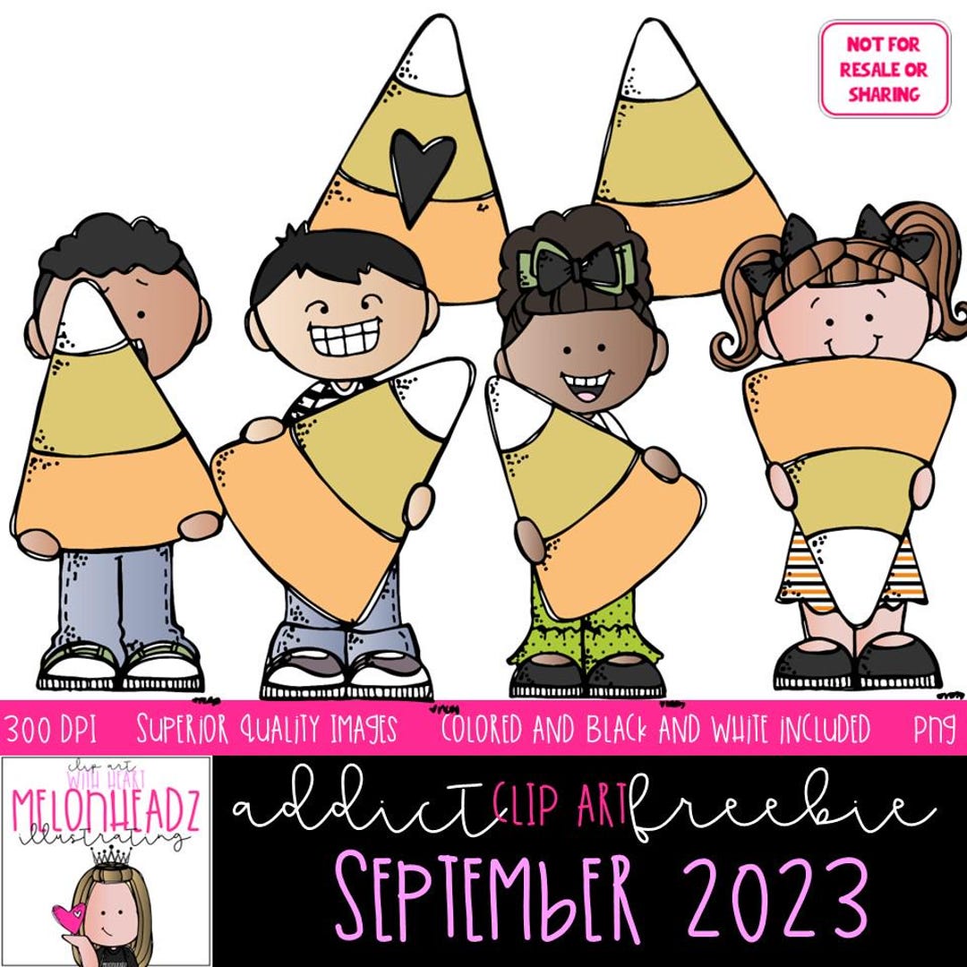 Melonheadz Addict Clip Art Digi Stamp September Set 2023 Mini - Etsy