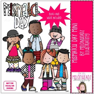 Mismatch Day Clip Art - Mini - Etsy