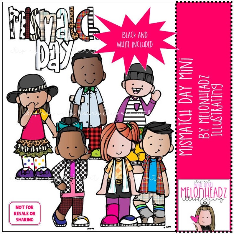 Mismatch Day Clip Art - Mini - Etsy