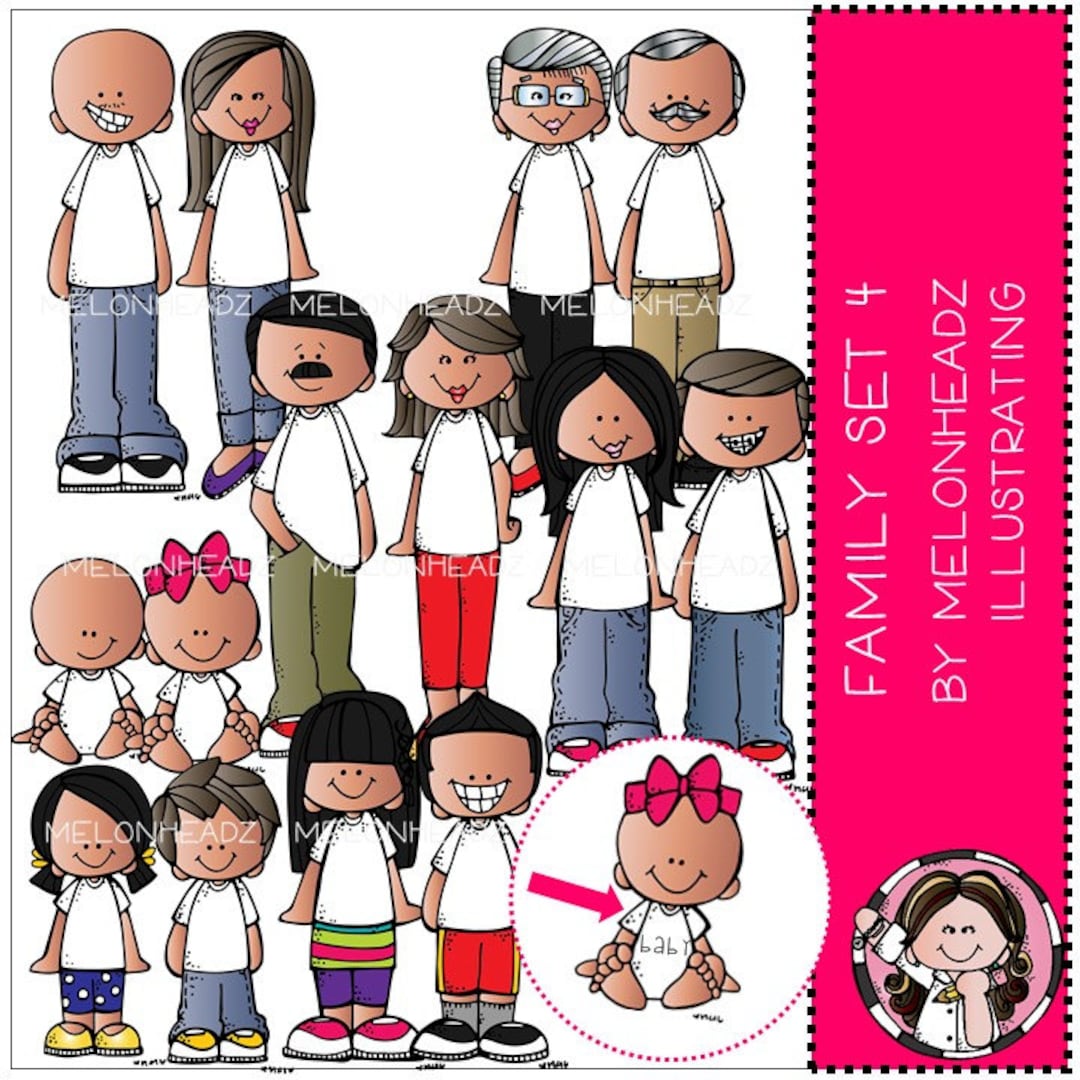 Family Clip Art Set 4 - COMBO PACK - Etsy