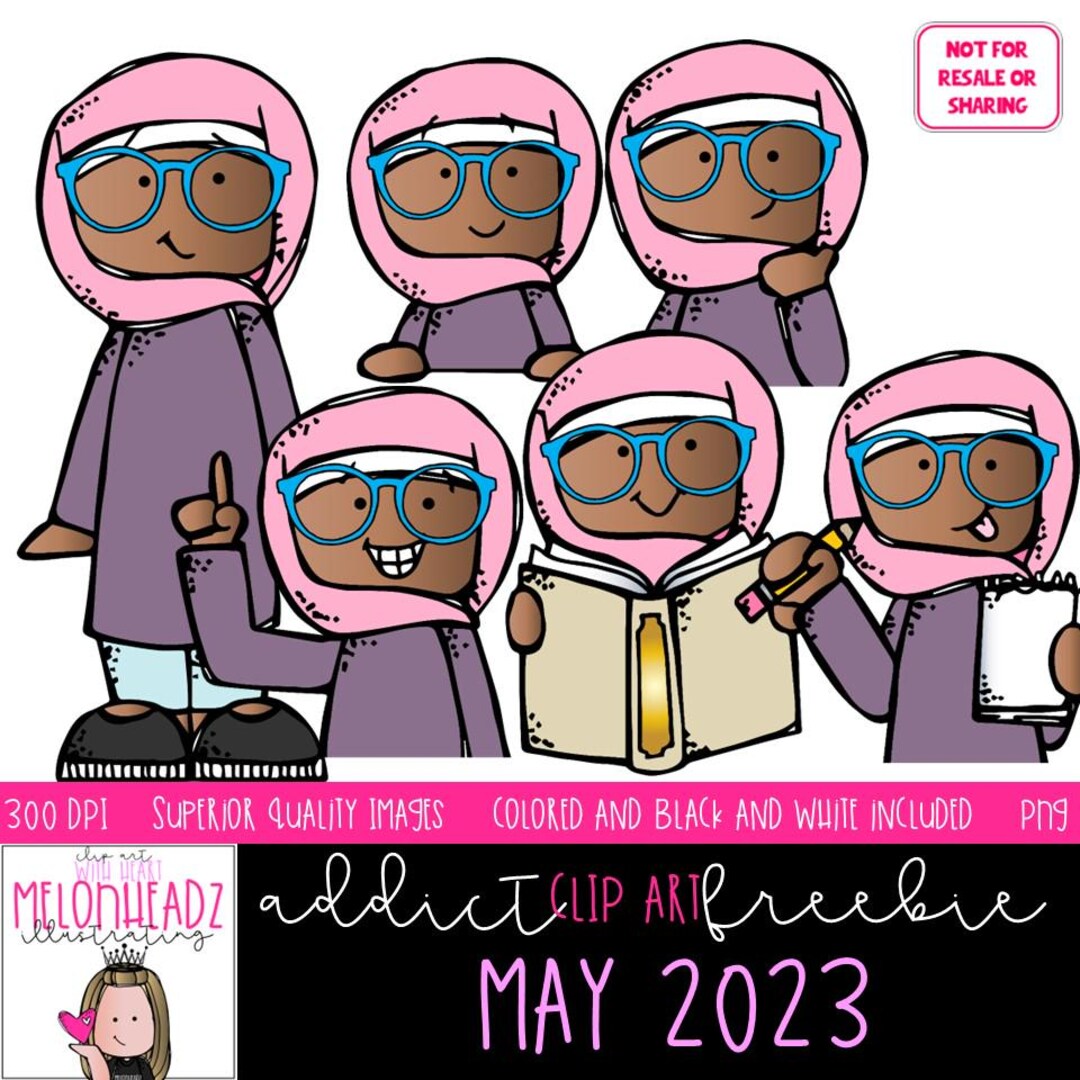 Melonheadz Addict Clip Art Digi Stamp May Set 2023 Mini - Etsy