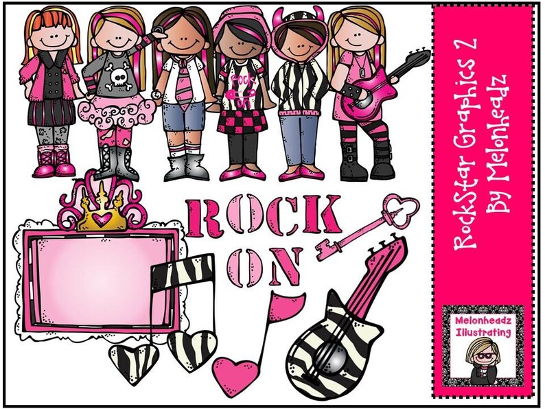 Rock Star Clip Art Part 2 - Etsy