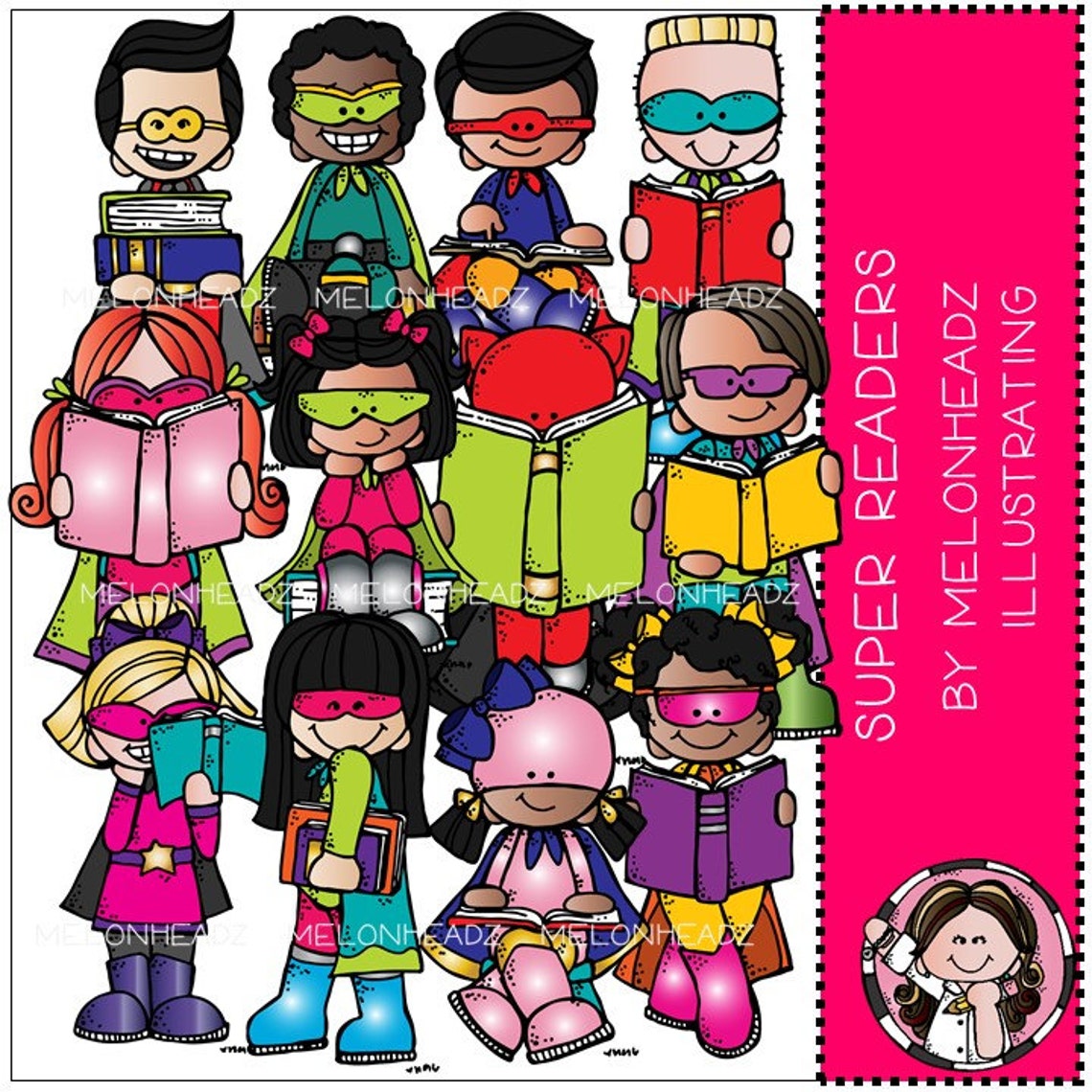 Super Reader Clip Art | Etsy