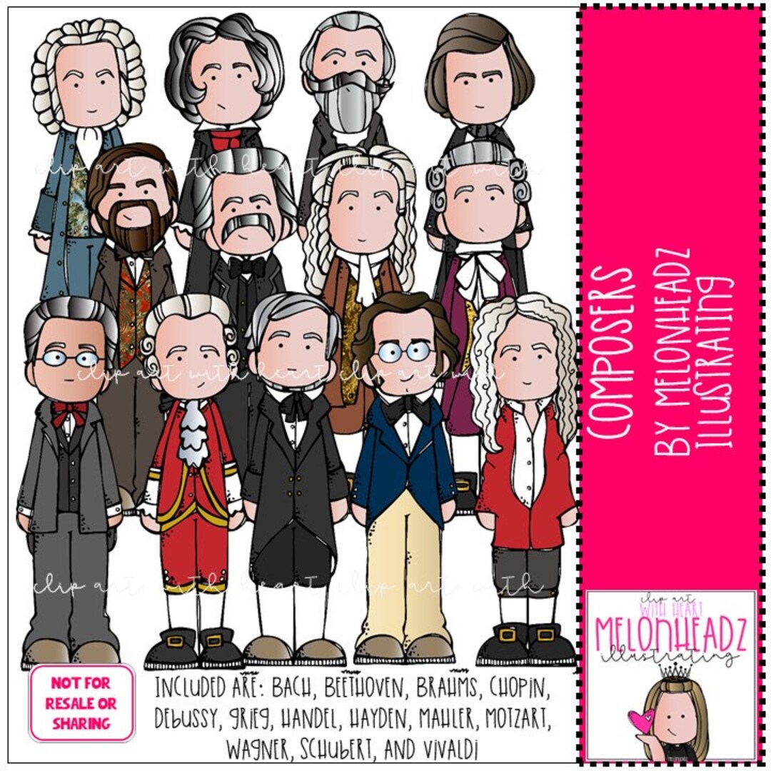 Composers Clip Art - COMBO PACK - Etsy