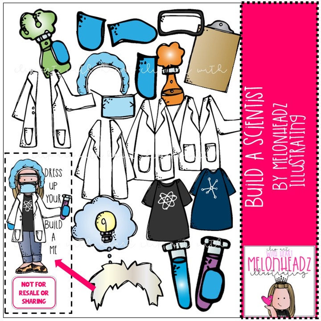 Build-a-scientist Clip Art - Build-a-me/teacher - COMBO PACK - Etsy