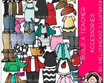 Build a Teacher Accessories Clip Art Combo Pack | Etsy
