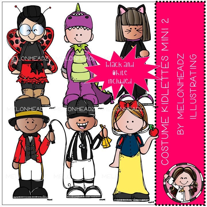 Costume Kidlettes Clip Art Set 2 Mini - Etsy