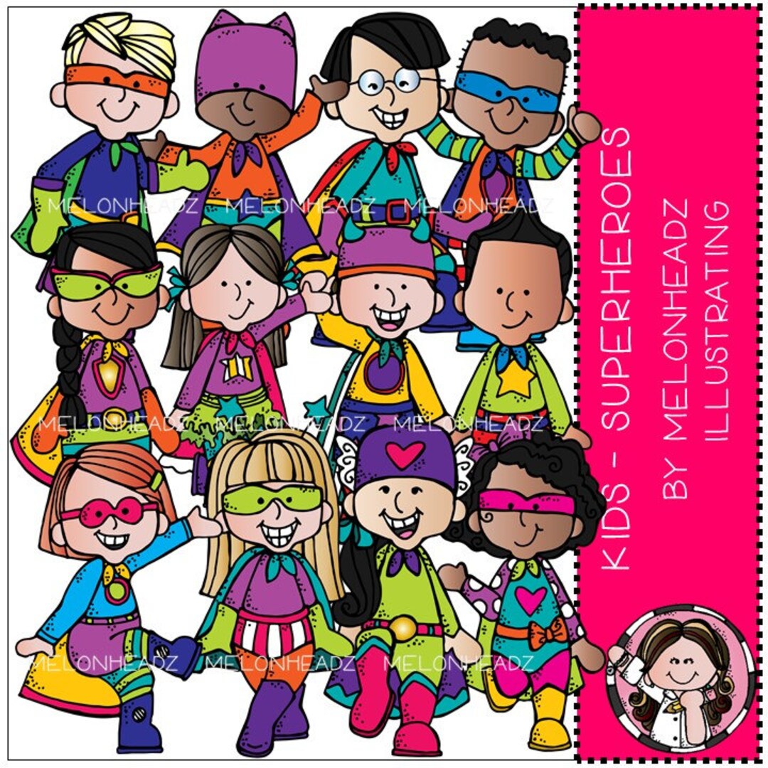 Superheroes Clip Art - Kids - Etsy