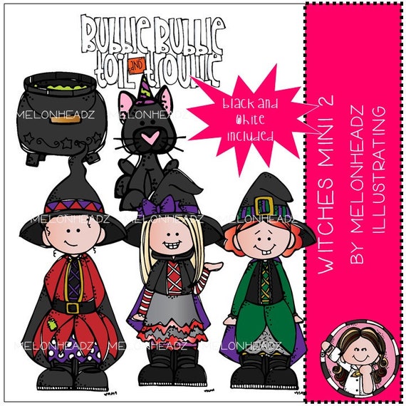 Witches Clip Art Mini Set 2 | Etsy