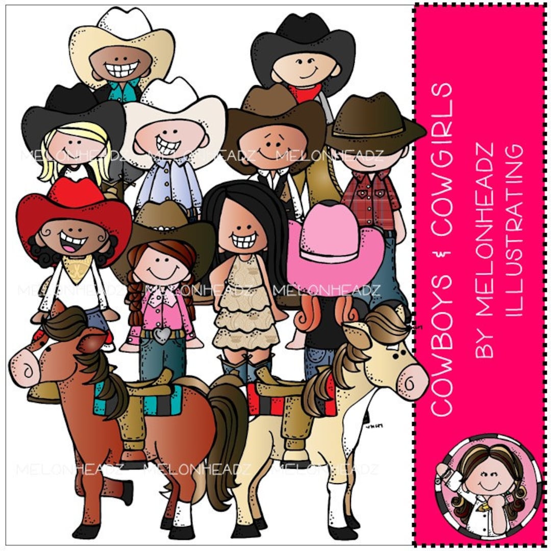 Cowboys and Cowgirls Clip Art - Etsy
