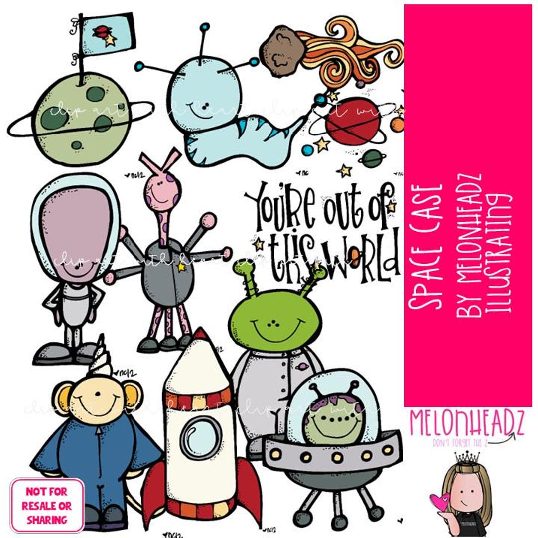 Space Case Clip Art, Alien Clip Art, Outer Space Clip Art COLORED ...