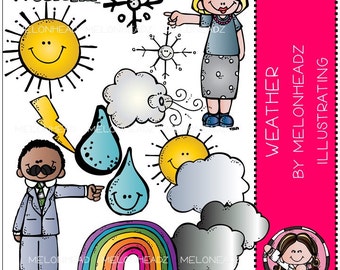 Lightning Bolt Clipart Weather Clip Art Storm Clouds Teacher - Etsy