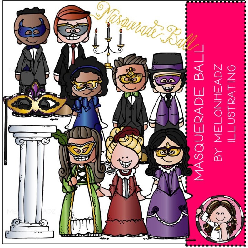 Masquerade Ball Clip Art COMBO PACK - Etsy