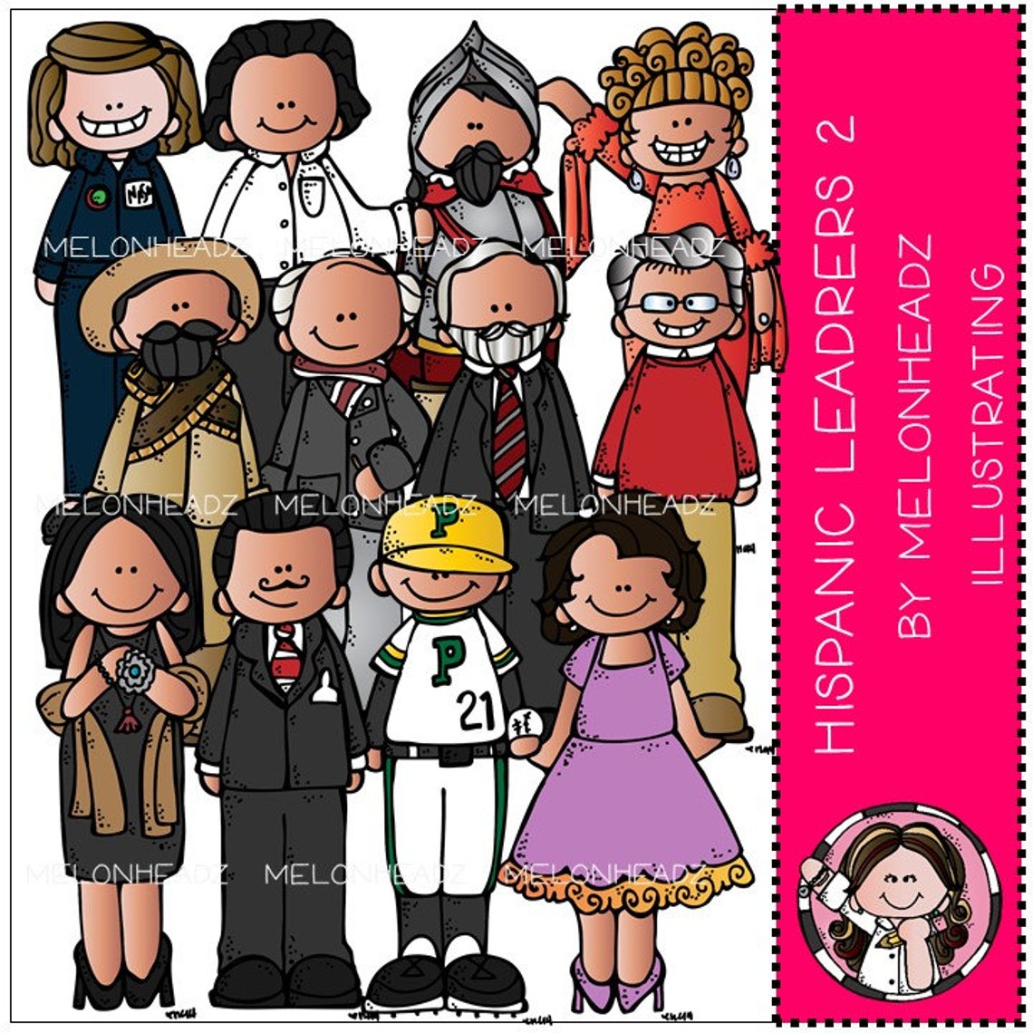 Hispanic Leaders Clip Art Part 2 - Etsy