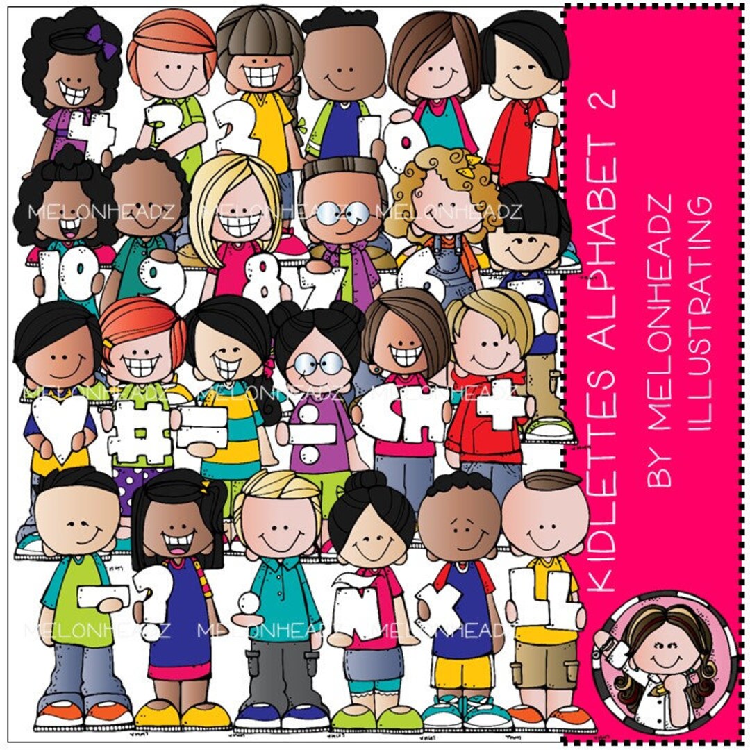 Kidlettes Alphabet 2 Clip Art - COMBO PACK - Etsy
