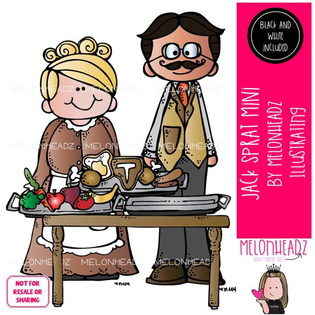 Jack Sprat Clip Art, Nursery Rhyme, Book Companion Combo Pack - Etsy