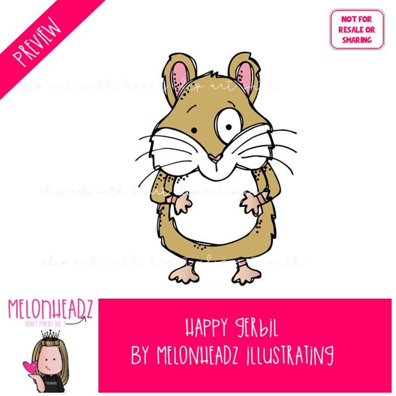 Happy Gerbil Clip Art, Literature, Book Companion COLORED Version ...