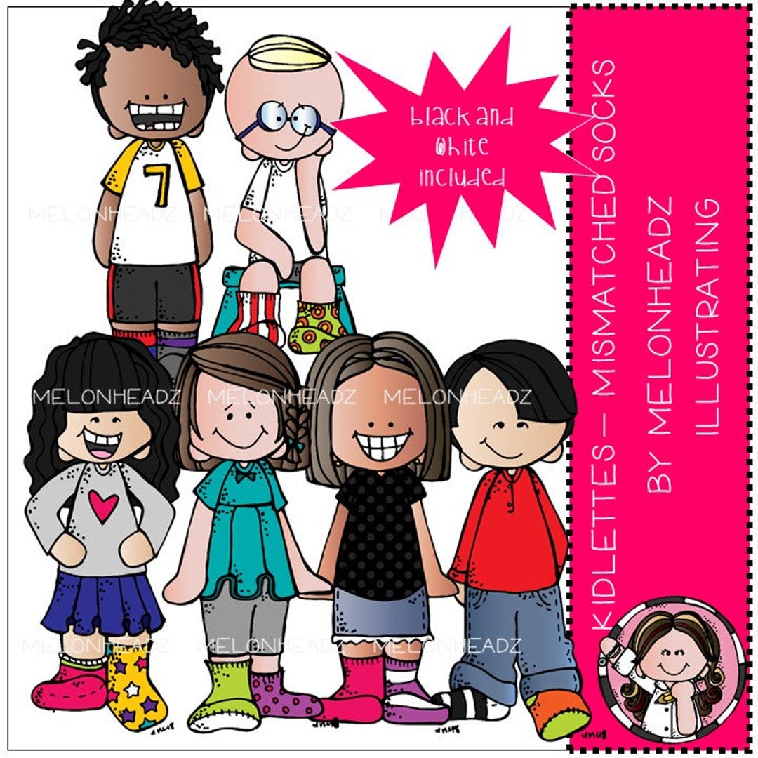 Kidlettes Clip Art - Mismatched Socks - Mini - Etsy