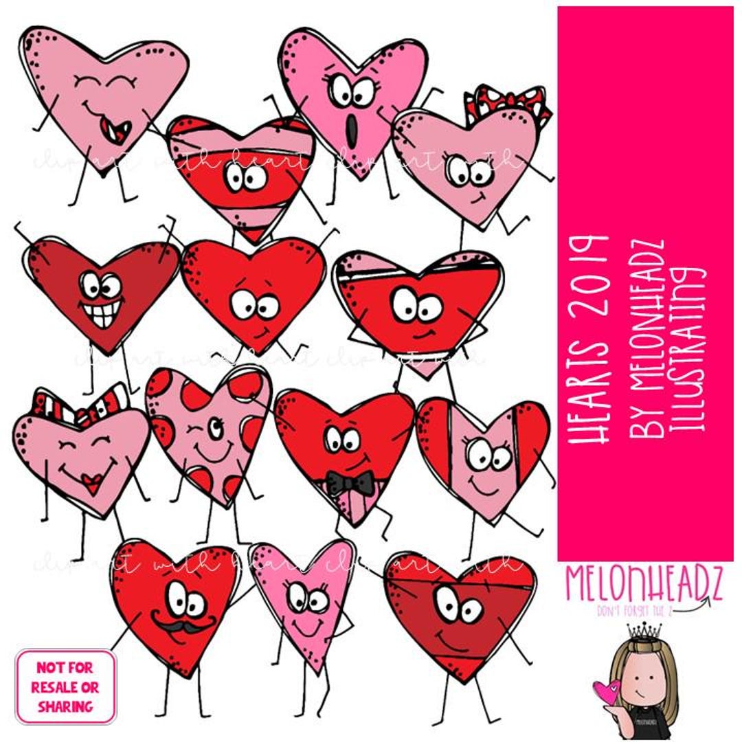 Hearts Clip Art - Set 4 - Etsy