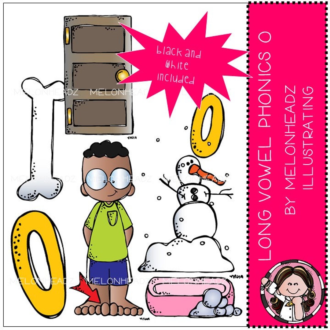 Long Vowel Phonics Clip Art - O - Mini - Etsy