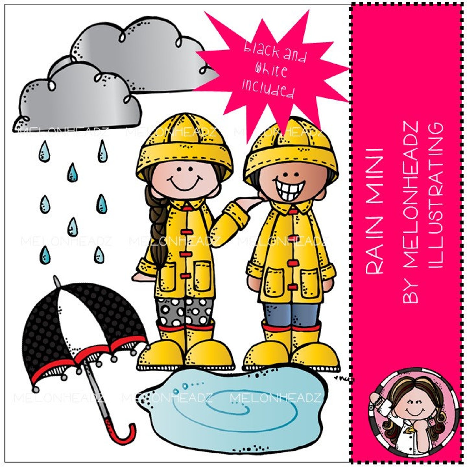 Rain Clip Art Mini Set - Etsy