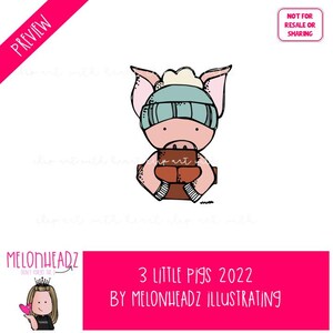 3 Little Pigs Clip Art 2022 Literature Clip Art Fairy Tale Clip Art ...