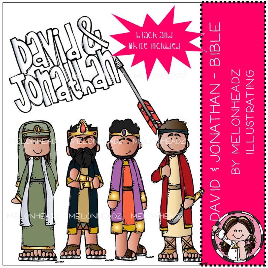 David and Jonathan Clip Art - Bible - Mini - Etsy