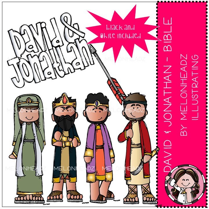 David and Jonathan Clip Art Bible Mini - Etsy Singapore