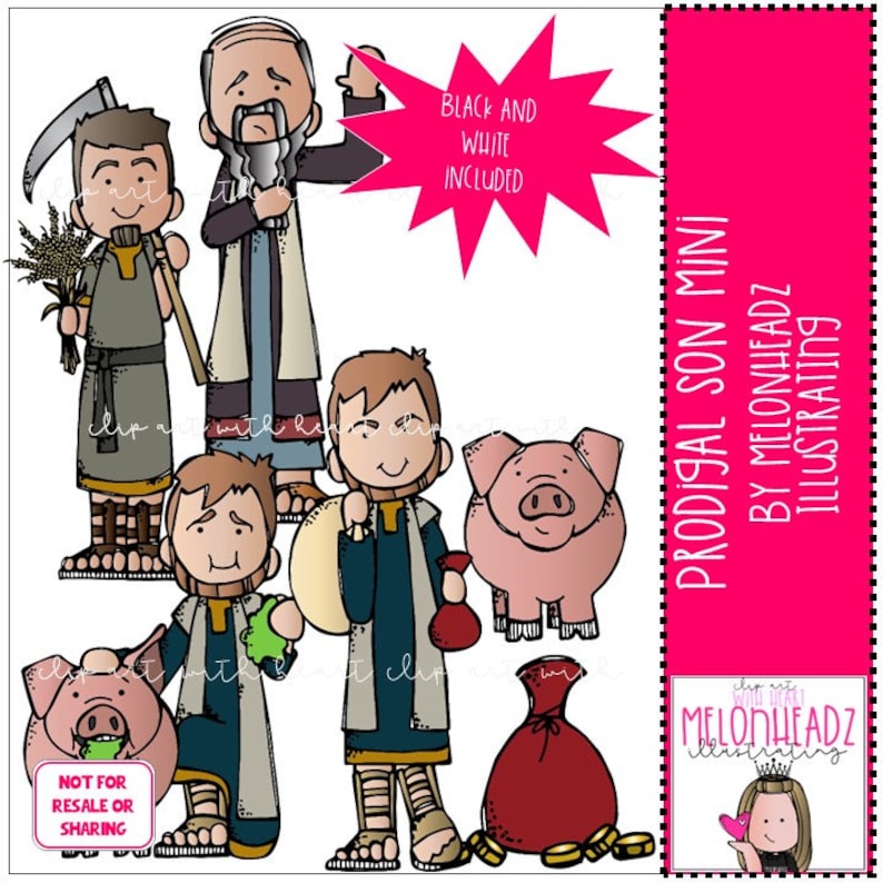 Prodigal Son Clip Art Mini Bible - Etsy