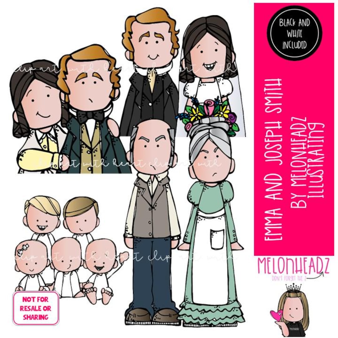 Emma and Joseph Smith Clip Art, LDS History Clip Art, LDS Clip Art Mini ...