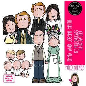 Emma and Joseph Smith Clip Art, LDS History Clip Art, LDS Clip Art Mini ...
