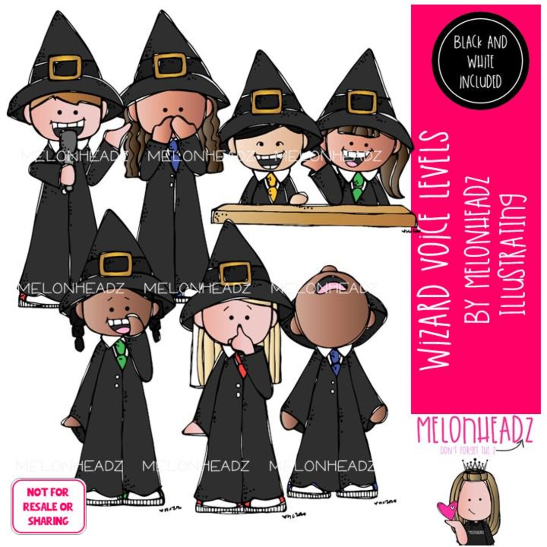 Wizard Clip Art, Voice Levels Mini - Etsy