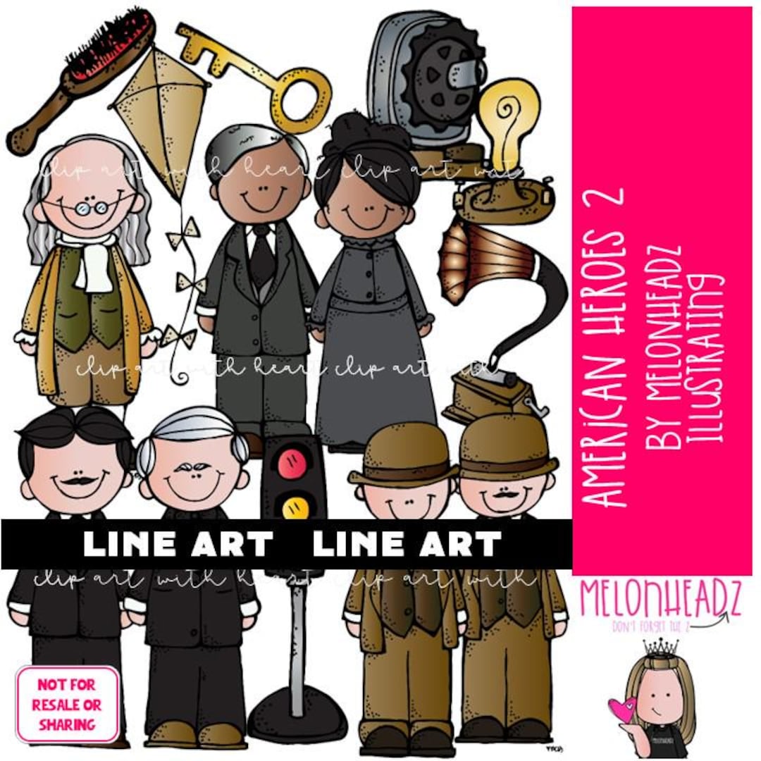 American Heroes Clip Art 2, Historical Figures Clip Art, Inventor Clip ...