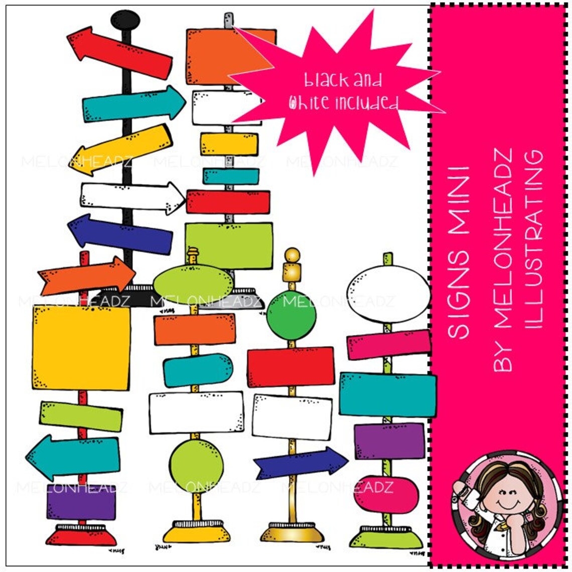 Signs Clip Art Mini | Etsy