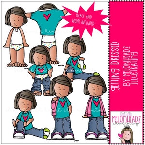 Getting Dressed Clip Art Mini - Etsy