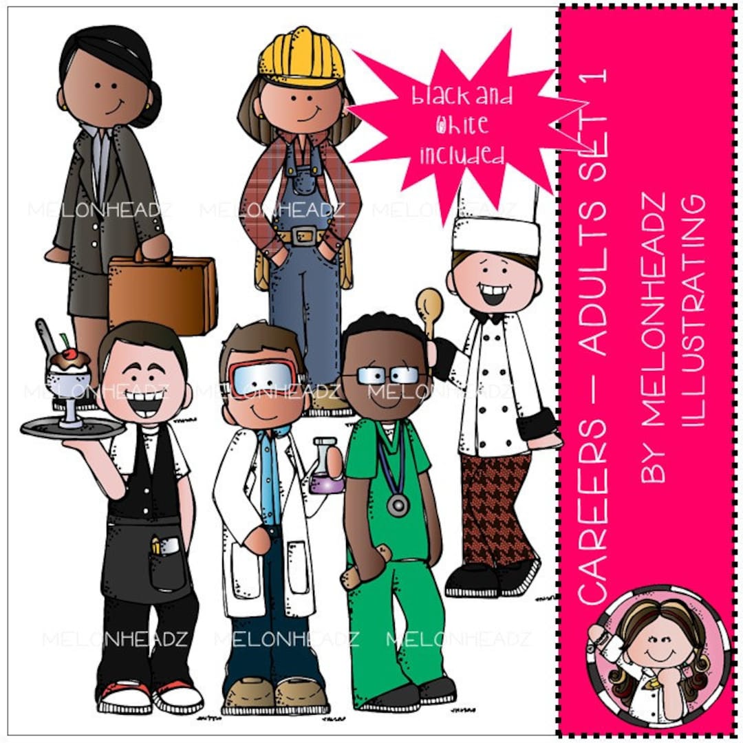 Career Clip Art - Adults - Mini - Set 1 - by Melonheadz - Etsy