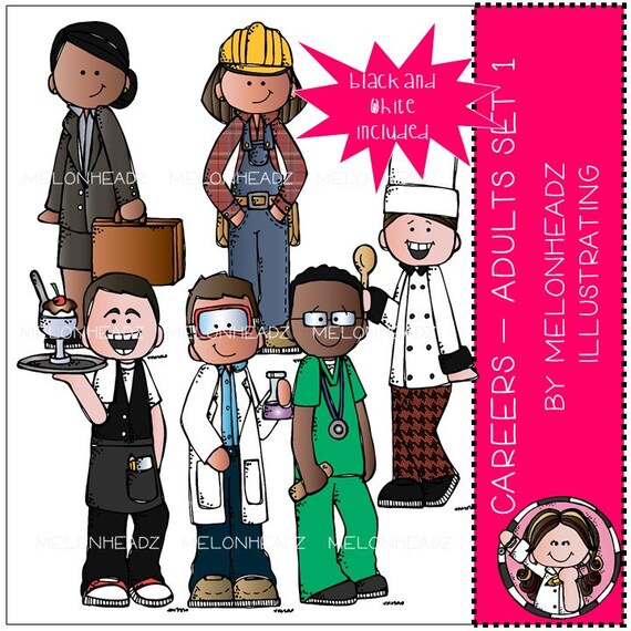 Career Clip Art Adults Mini Set 1 by Melonheadz - Etsy