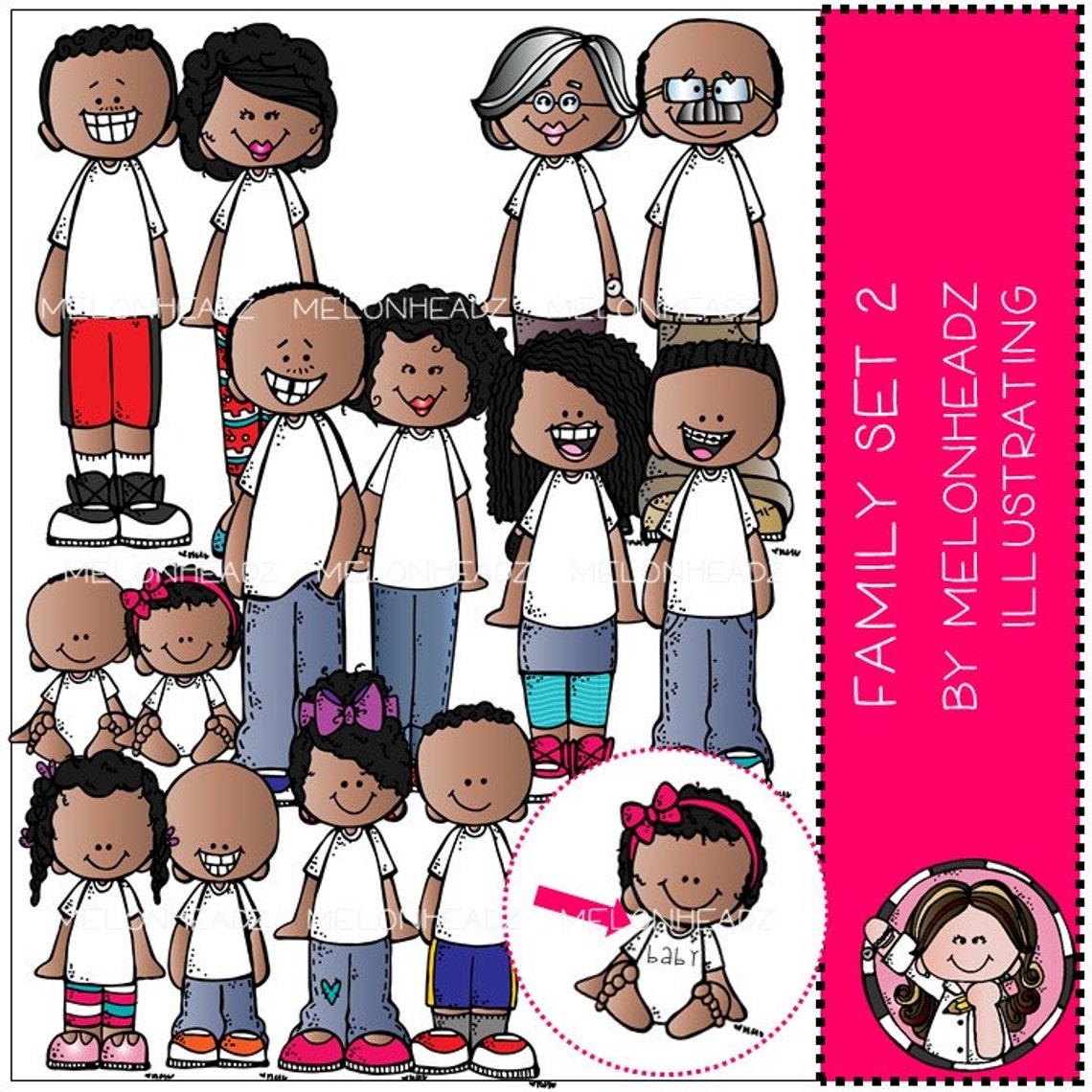 Family Clip Art Set 2 COMBO PACK - Etsy