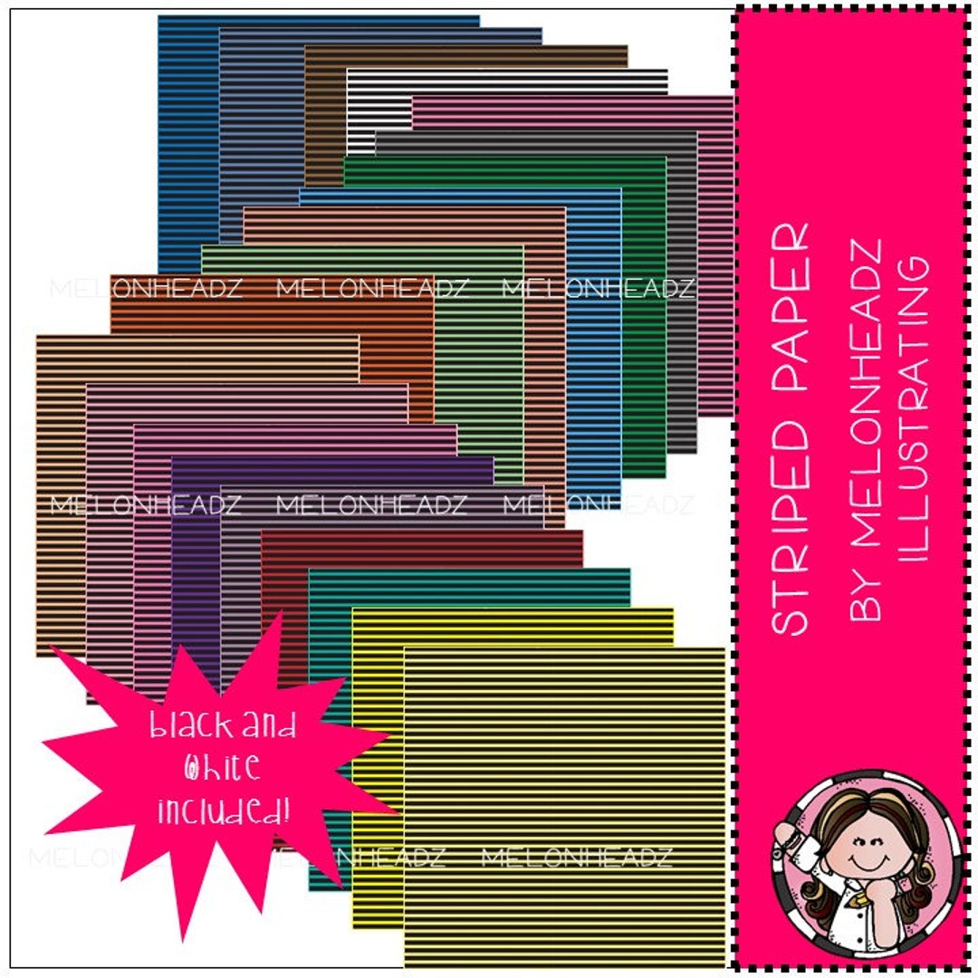Melonheadz: Striped Paper - Etsy