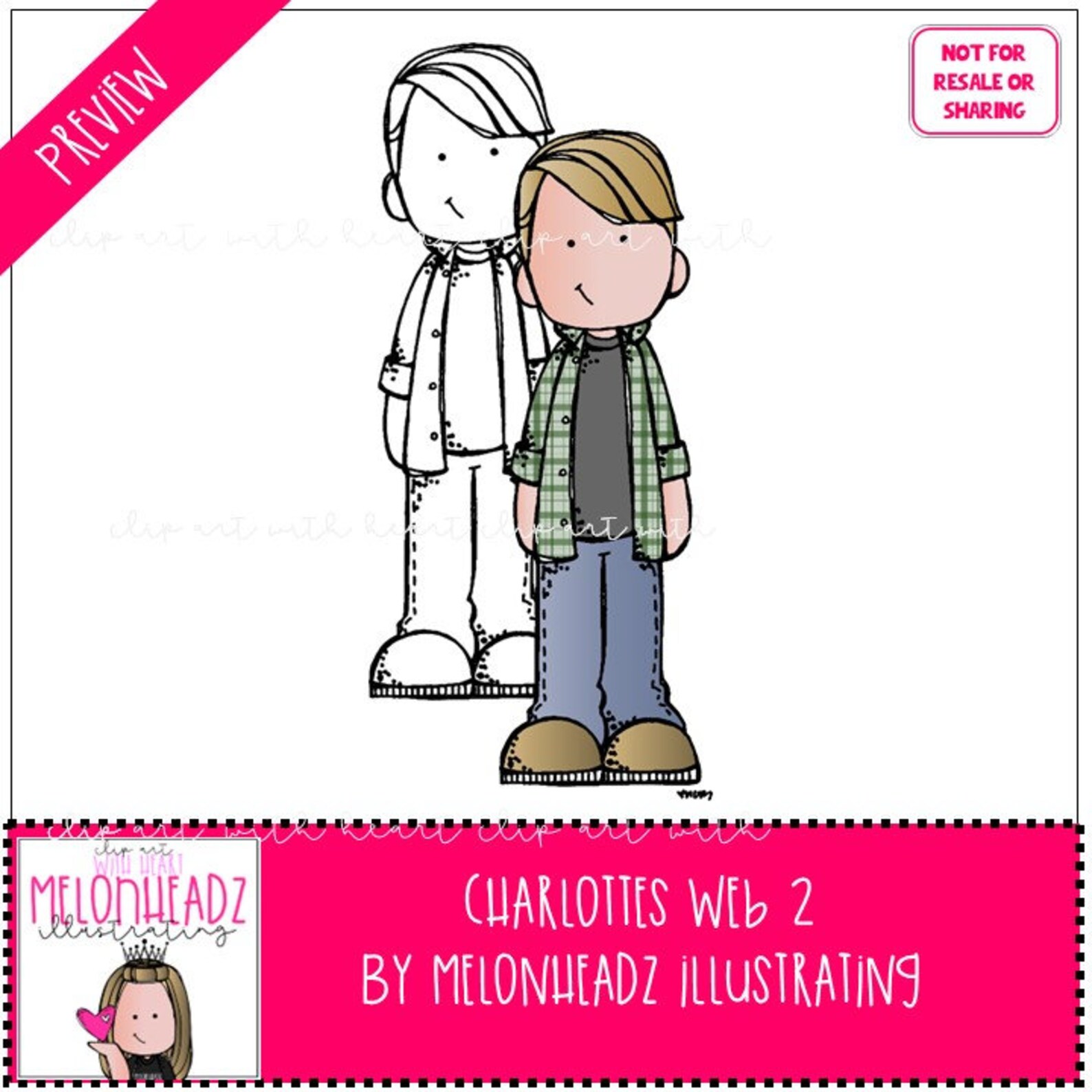 Charlottes Web Clipart Mini Set 2 - Etsy