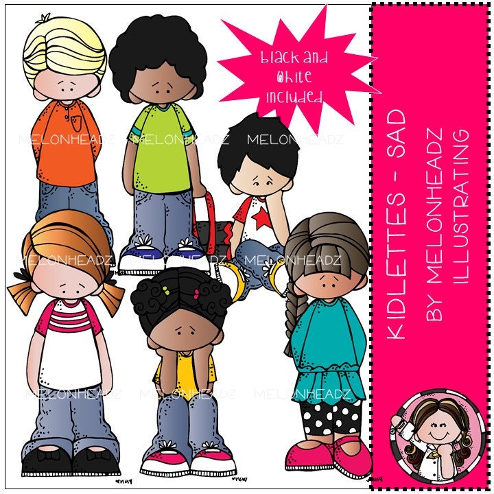 Kidlettes Clip Art Sad Mini - Etsy